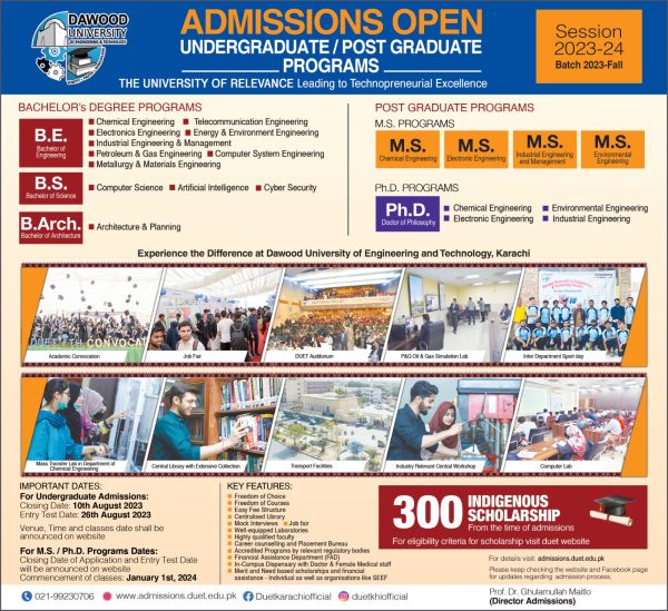 Postgraduate Program – Directorate of Admissions